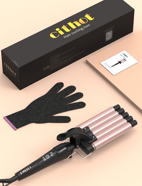 5 Barrel Curling Iron Ceramic Tourmaline Fast and Stable Heating with ...